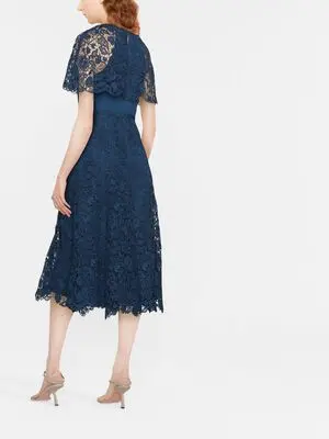 SELF-PORTRAIT Magnolia Lace Midi Dress