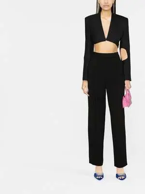 SELF-PORTRAIT High-waist Straight Trousers