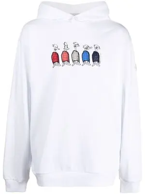 Moncler Duck-print Cotton Hoodie
