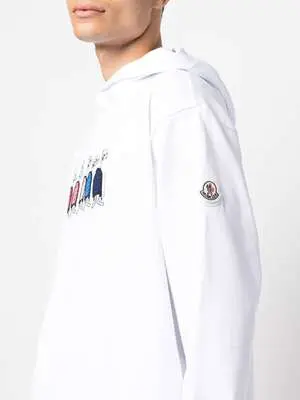 Moncler Duck-print Cotton Hoodie