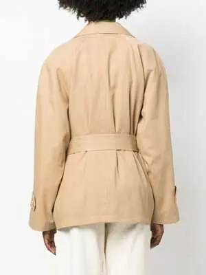 LOW CLASSIC Cropped Belted Trench Coat