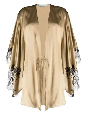 Carine Gilson Calais-caudry Short Robe - Gold