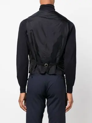 Tagliatore Single-breasted Panelled Waistcoat - Blue