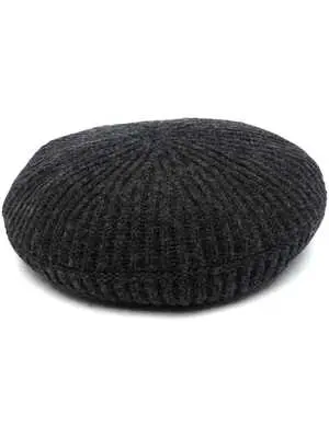 GANNI Ribbed Knitted Beret