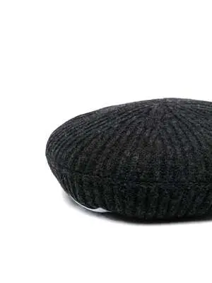 GANNI Ribbed Knitted Beret