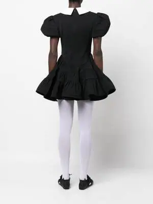 SHUSHU/TONG Puff-sleeve Tiered Minidress
