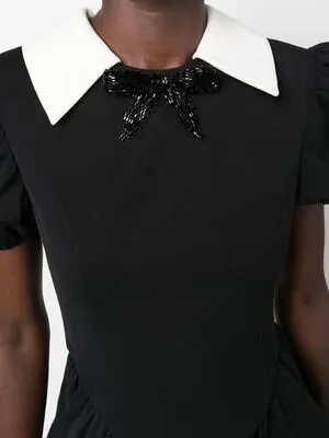 SHUSHU/TONG Puff-sleeve Tiered Minidress