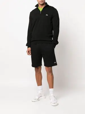 Lacoste Logo-patch Track Shorts - Black