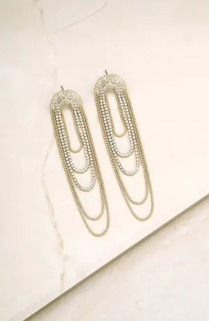 Ettika Looped Fringe Drop Earrings