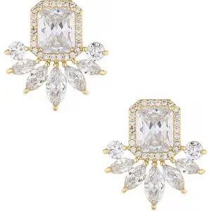 Ettika Crystal Stud Earrings - Gold