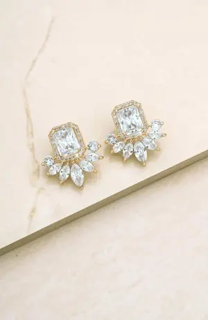 Ettika Crystal Stud Earrings