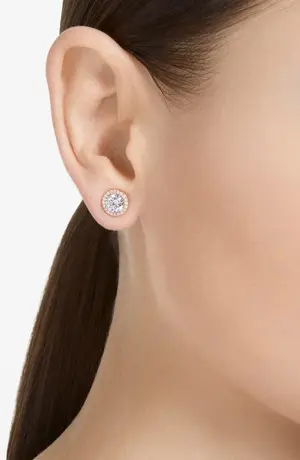 SWAROVSKI Una Pavé Crystal Stud Earrings - Rose Gold