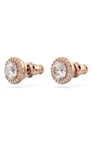 SWAROVSKI Una Pavé Crystal Stud Earrings - Rose Gold