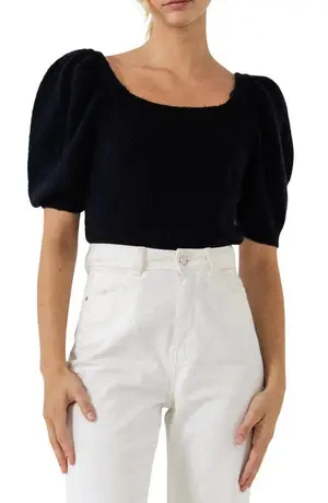 English Factory Square Neck Sweaters For Women