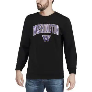 COLOSSEUM Washington Huskies Arch & Logo Crew Neck Sweatshirt