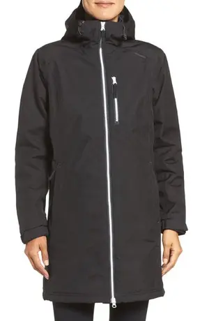 Helly Hansen Belfast Long Waterproof Winter Rain Jacket - Black