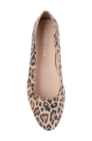 PATRICIA GREEN Palm Beach Scalloped Ballet Flat - Leopard