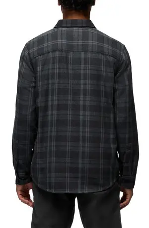Prana Westbrook Plaid Recycled Blend Button-up Shirt - Coal Shadow