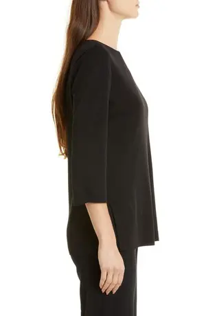 Misook Knit Tunic Top - Black