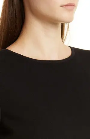 Misook Knit Tunic Top - Black