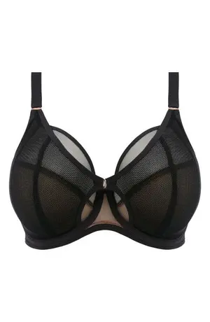 Elomi Kintai Full Coverage Mesh Underwire Bra - Black