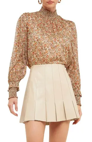 Endless Rose Floral Stripe Chiffon Blouse
