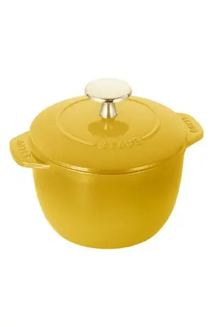 STAUB 1.5-quart Enameled Cast Iron Petite French/dutch Oven Citron