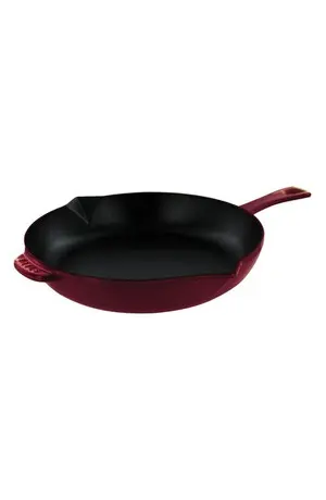 STAUB 10-inch Enameled Cast Iron Fry Pan - Grenadine