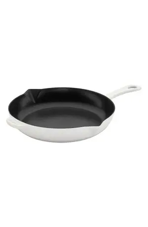 STAUB 10-inch Enameled Cast Iron Fry Pan - White