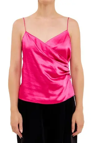 Endless Rose Satin Camisole - Fuchsia