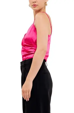 Endless Rose Satin Camisole - Fuchsia