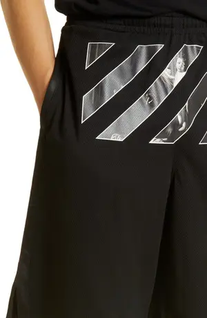 Off-White Caravaggio Stripe Mesh Shorts