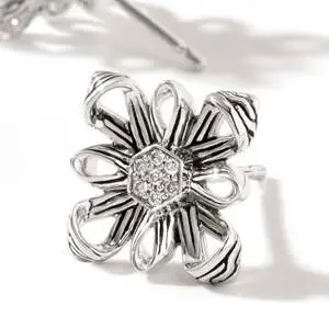 John Hardy Canang Sari Stud Earrings Diamonds