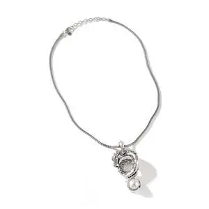 John Hardy Naga Necklace Diamonds, Pearl