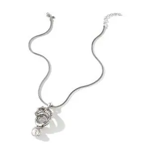 John Hardy Naga Necklace Diamonds, Pearl
