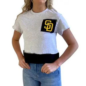 REFRIED APPAREL San Diego Padres Cropped T-shirt - Gray