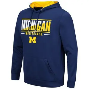 COLOSSEUM Michigan Wolverines Slash Stack 2.0 Pullover Hoodie