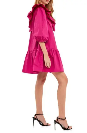 English Factory Ruffle Mini Dress