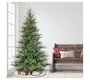 QVC 9' Prelit Slim Spruce Artificial Christmas Tree 900 Lights