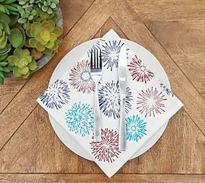 VALERIE PARR HILL 18' X 18' Firework Sparkle Napkin Set Of 6 V Alerie - One-color