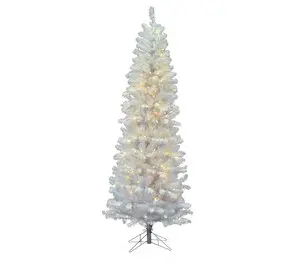 VICKERMAN 5.5' White Salem Pencil 200 Led Wmw - One-color