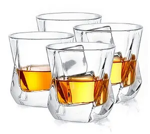 JOYJOLT Set Of 8.1-oz Aurora Crystal Whiske Glasses - One-color