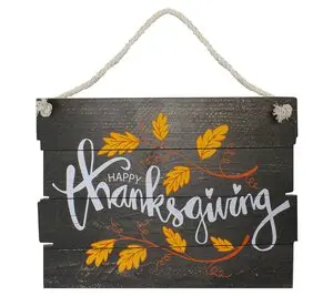 NORTHLIGHT Northight 'happy Thanksgiving' Wooden Wall Sign - One-color