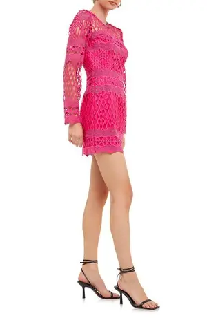 Endless Rose Long-sleeve Mini Dress