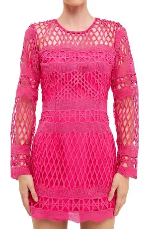 Endless Rose Long-sleeve Mini Dress