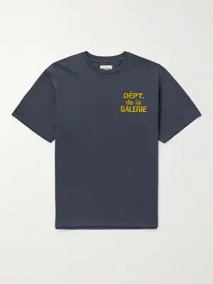 GALLERY DEPT. Logo-print Cotton-jersey T-shirt - Blue