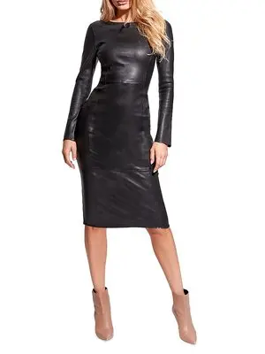 AS By DF Mrs. Smith Stretch Leather Dress
