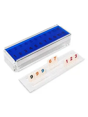 LUXE DOMINOES Luxe Rummy Tile Game - Blue - One-color