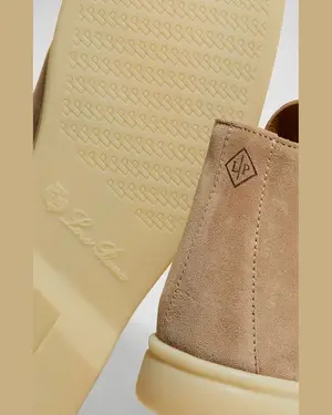 Loro Piana Open Walk Suede Chukka Boots