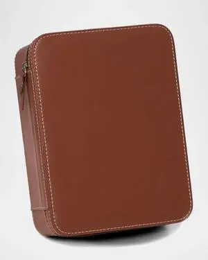 BEY-BERK Leather Watch And Accessory Travel Case